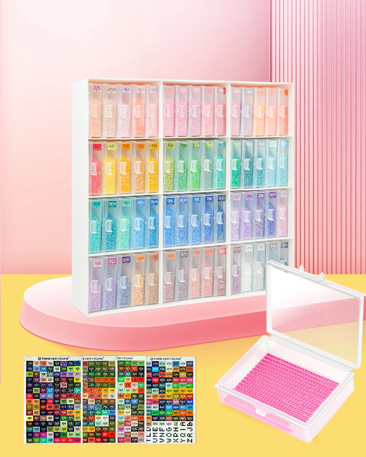 Forever Young 60pcs Containers Trays & Rack – Forever Young®️ DIY